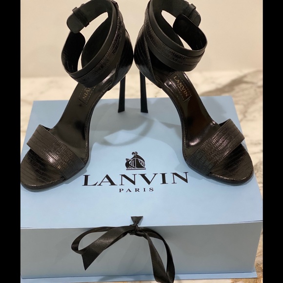 Lanvin | Shoes | Lanvin Lizardsnake Embossed Leather Sandals | Poshmark